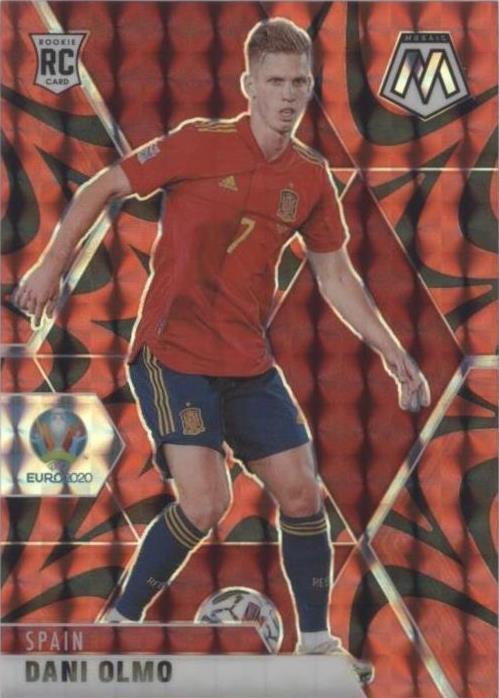2021 Panini Mosaic UEFA Euro 2020 - Dani Olmo #164 Reactive Red Mosaic ...