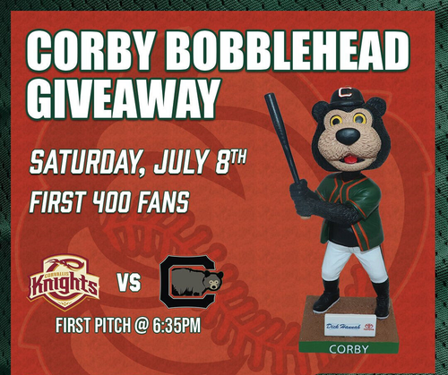Corby 2023 Cowlitz Black Bears Longview Washington Baseball Bobblehead ...