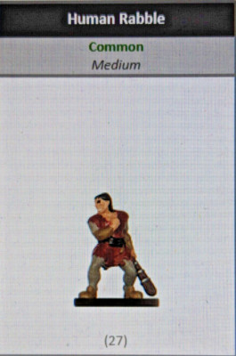 D&D miniatures Legendary Evils HUMAN RABBLE (thug/citizen) w/card new ...