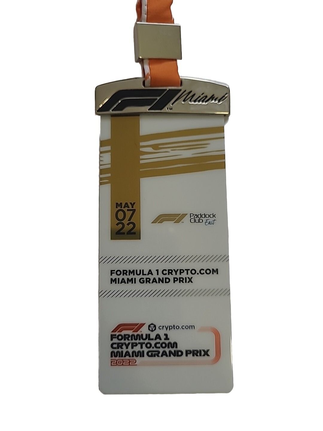 Formula 1 - 2022 Paddock Club Pass Badge F1 Cripto.com Miami Grand Prix