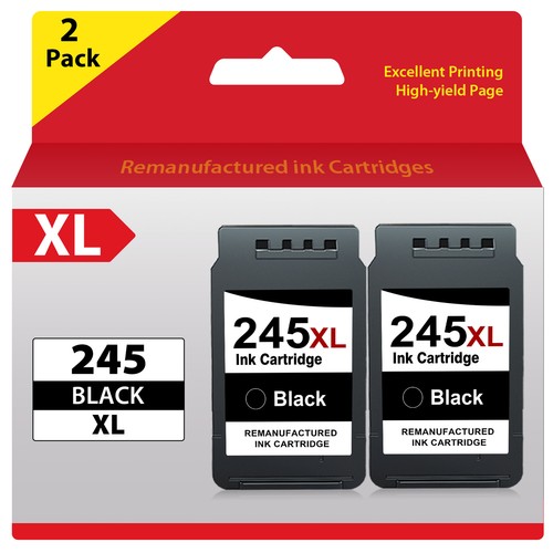 2-Pack PG-245XL BK Ink replacement for Canon PIXMA MG2555 MG2920 MG2922 ...