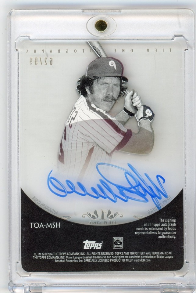 2014 Tier One MIKE SCHMIDT Acetate Clear Auto Autograph #/99 HOF RARE ...