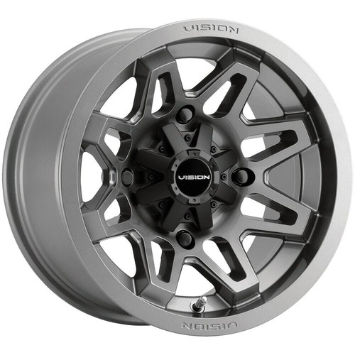 4-New 12" Vision ATV 416 Se7En ATV Wheels 12x7 4x110 2.5 Gunmetal Rims ...
