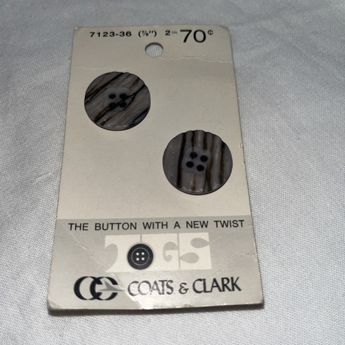 Lot of 3 Vintage Coat & Clark Buttons 1970s NOS Green snap in NEW on ...