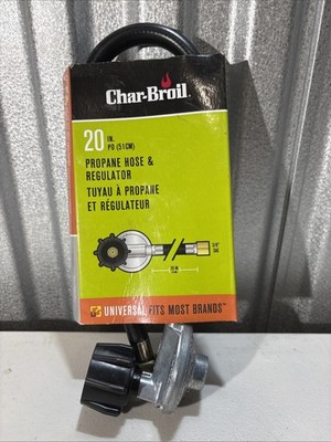 Char-Broil 4667 Propane Hose and Regulator 20” 3/8 in Universal/Fits ...