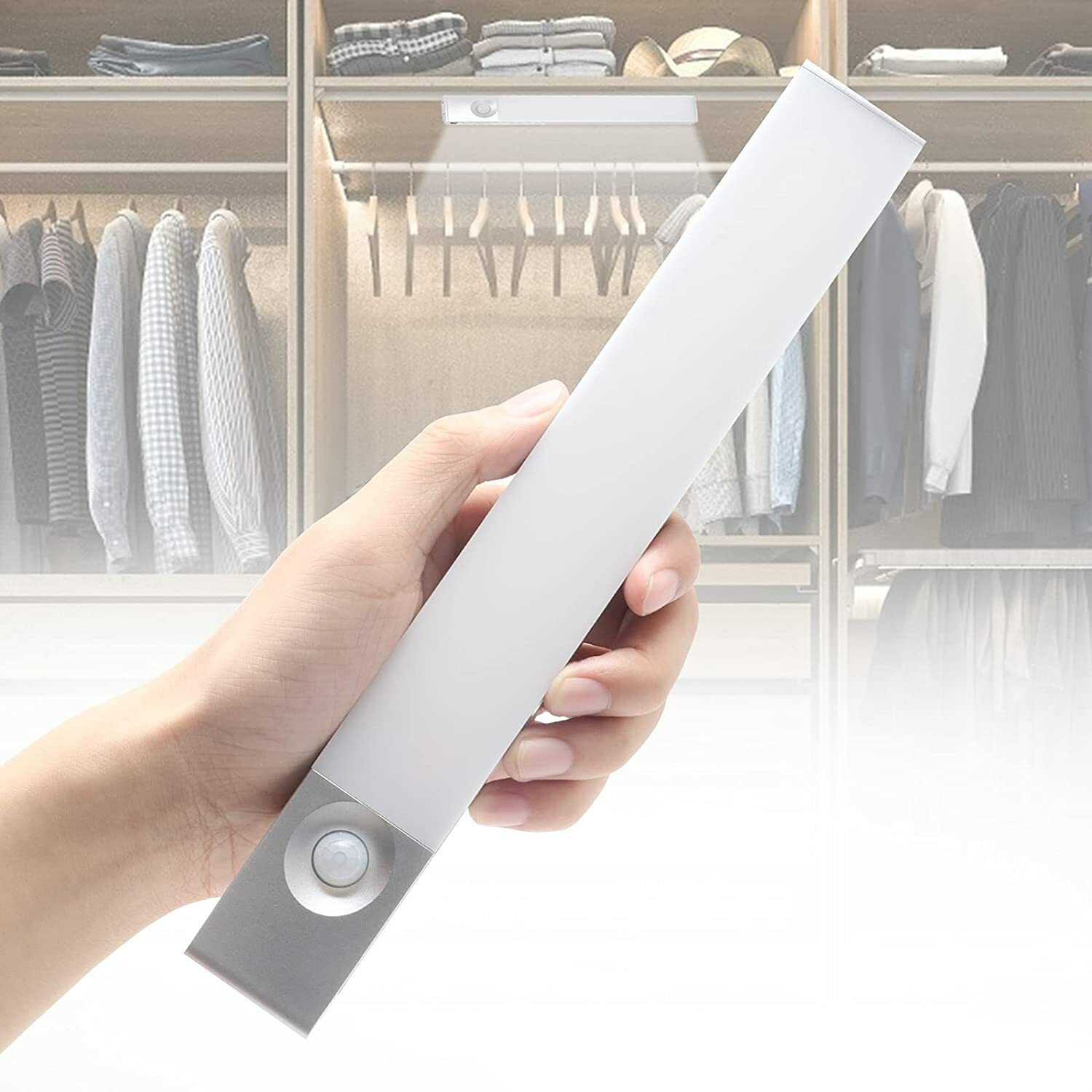 LED Motion Sensor Closet Light,Under Cabinet Lights,104 LED Motion/IR ...