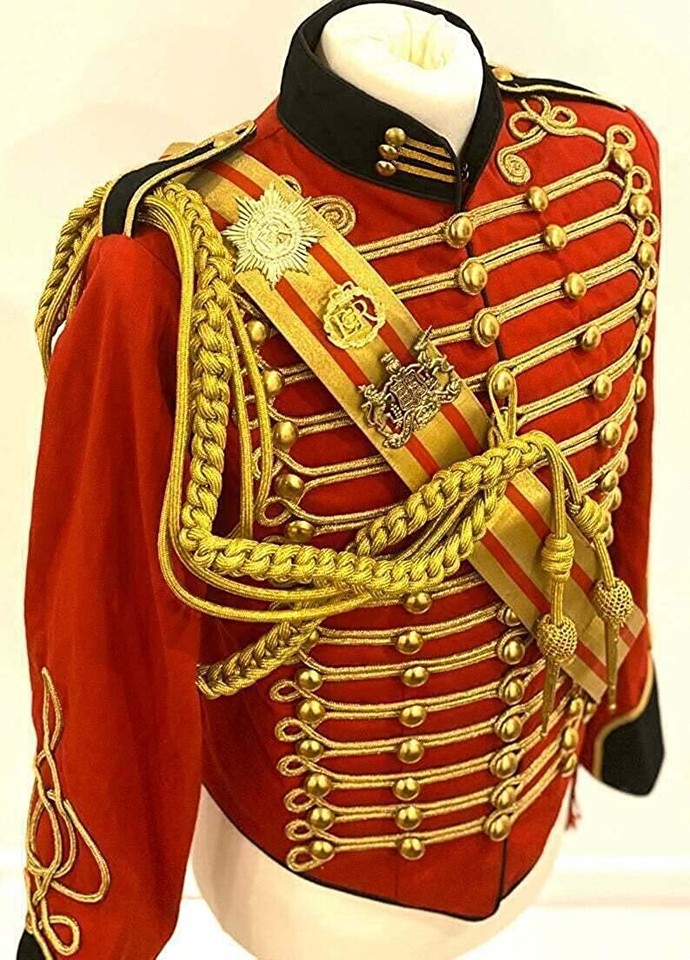Ceremonial Red Hussar Officers Jacket with Aiguillette 5 Pieces Set | eBay