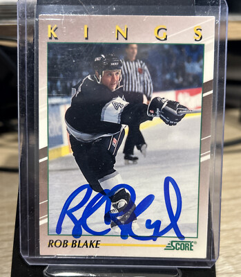 Signed 1991-92 Score Young Superstars Hockey #8 Rob Blake - Autographed ...