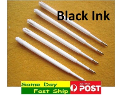 5x Generic ballpoint ball pen refill Medium Black compatible with ...
