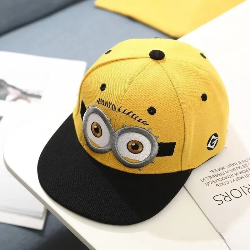 Minions Cartoon Cute Kawaii Kids Embroidered Baseball Cap Parent-Child ...