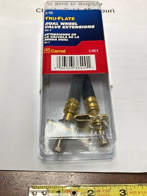 Pack of 2, TRU-FLATE 38-400, Dual Wheel Valve Extensions, 7" OAL | eBay