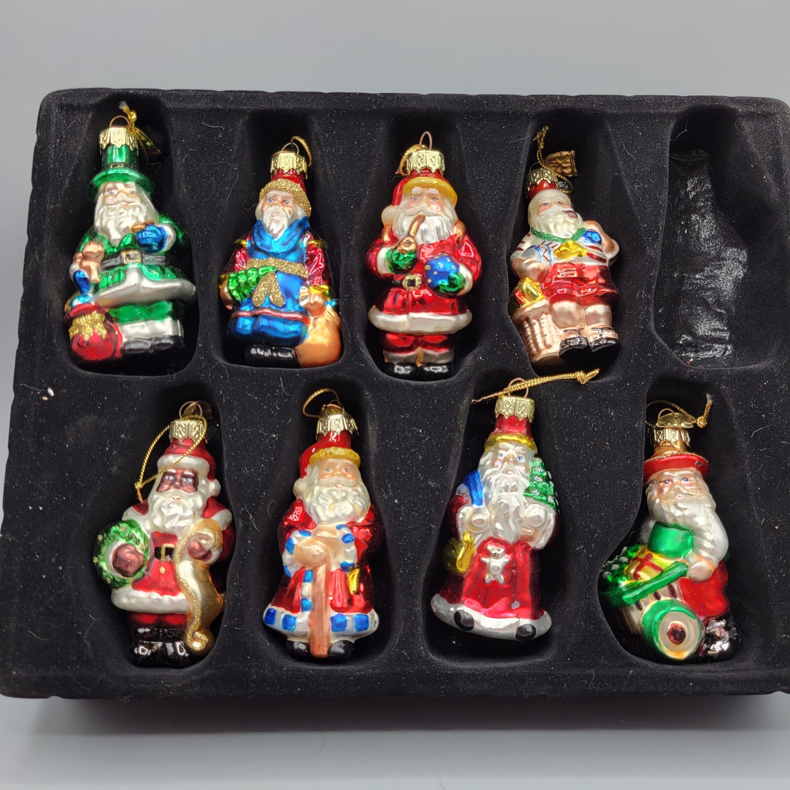 Thomas Piccione Hand Blown Glass Christmas Ornaments Santas Of The ...