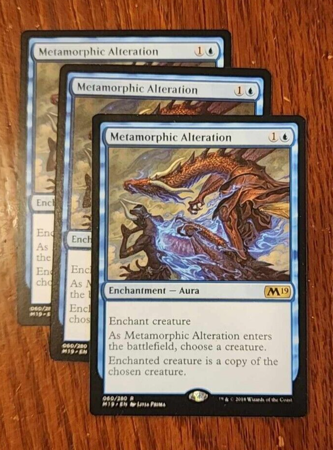 3x Metamorphic Alternation rare enchantment cards - M19- NM/VG | eBay