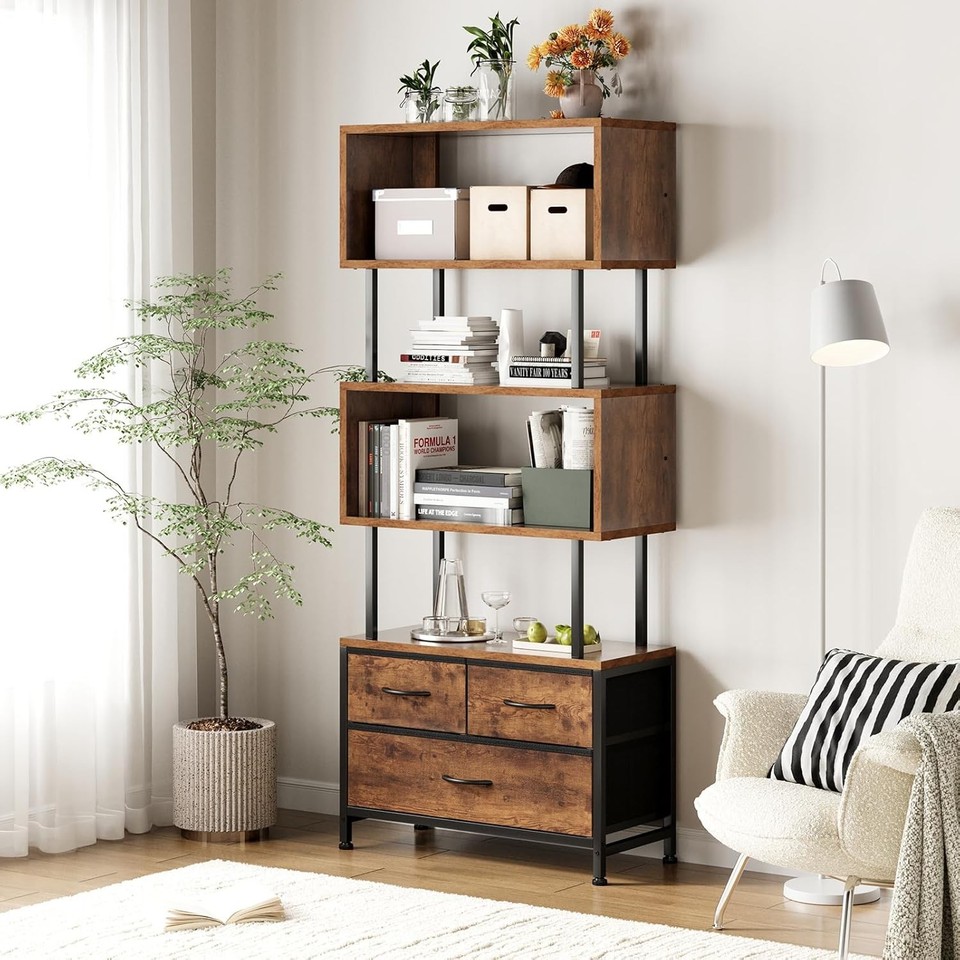 Book Shelf with Heavy Duty Racking Bookcase Rack 5 Shelves Storage ...