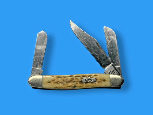 Vintage Case Knives 6347 SS XX Tested 3-Blade Amber Bone Jig Stockman ...