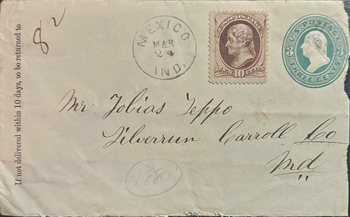 Mexico Indiana 10c Banknote On PSE Registered c1880 Miami County Tp | eBay