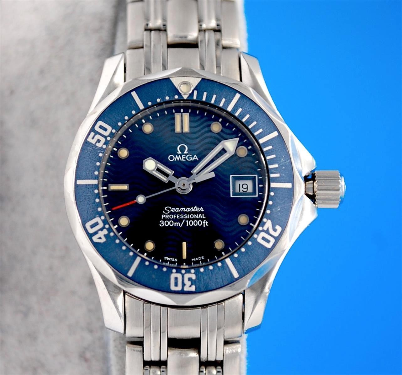 Ladies Omega Seamaster 300M Professional Watch - Blue… - Gem