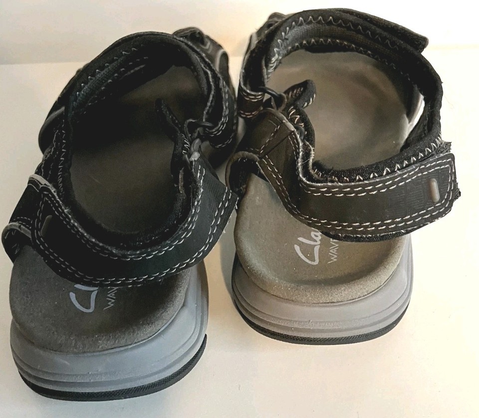 Clarks Wave Walk Women's Black Adjustable Sandals Size 6.5 | eBay
