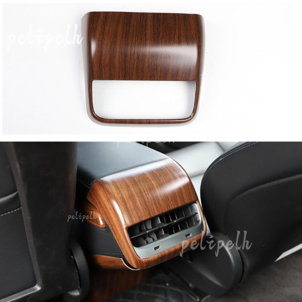 For Tesla Model Y 3 2021-2023 Wood Grain Full Interior Decor Cover Trim ...