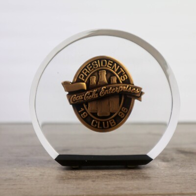 PRESIDENT'S COCA-COLA ENTERPRISES CLUB 1996 Paperweight - Rare ...
