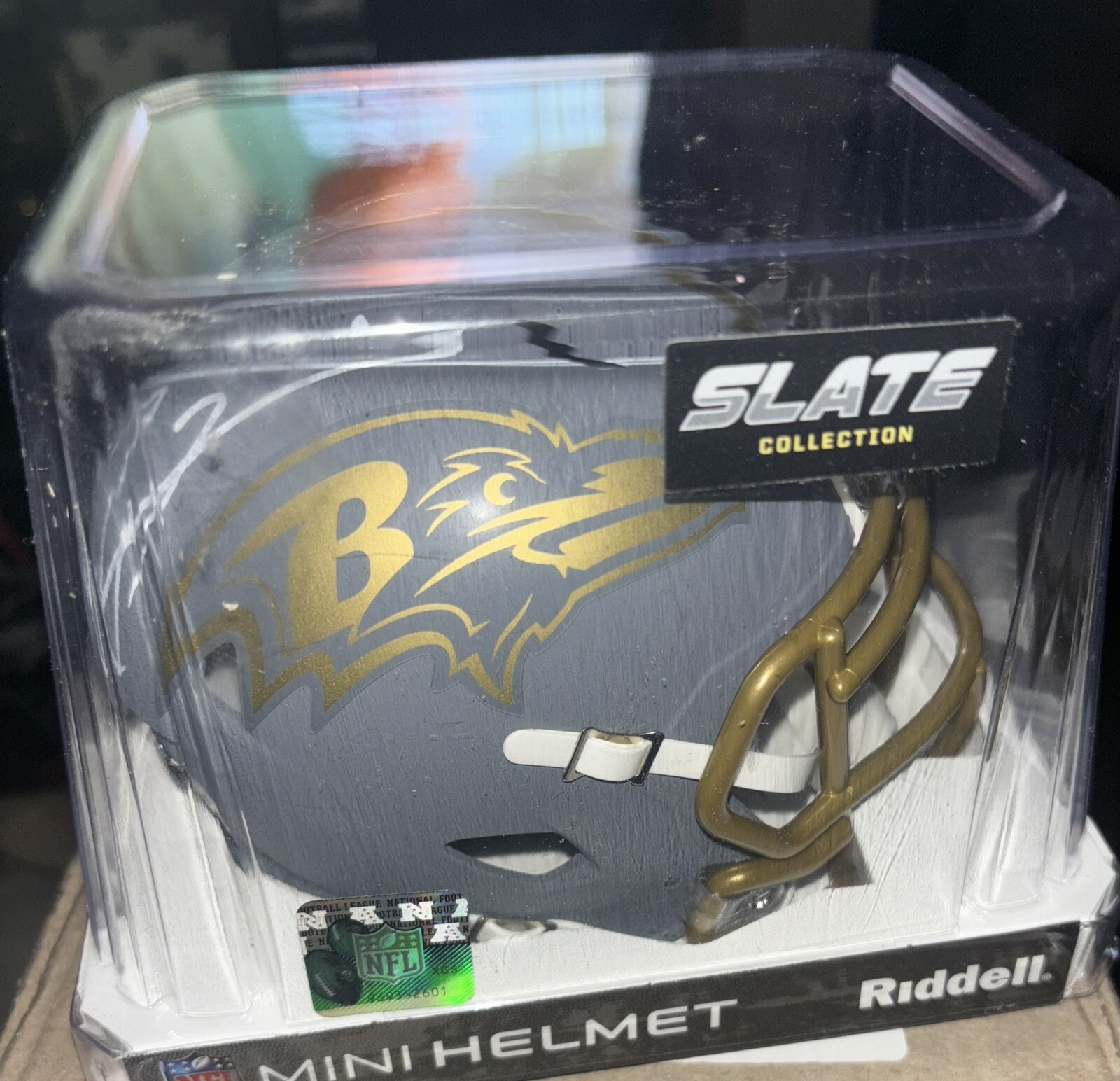 Ray Lewis Autographed Baltimore Ravens Slate Mini Helmet Beckett ...
