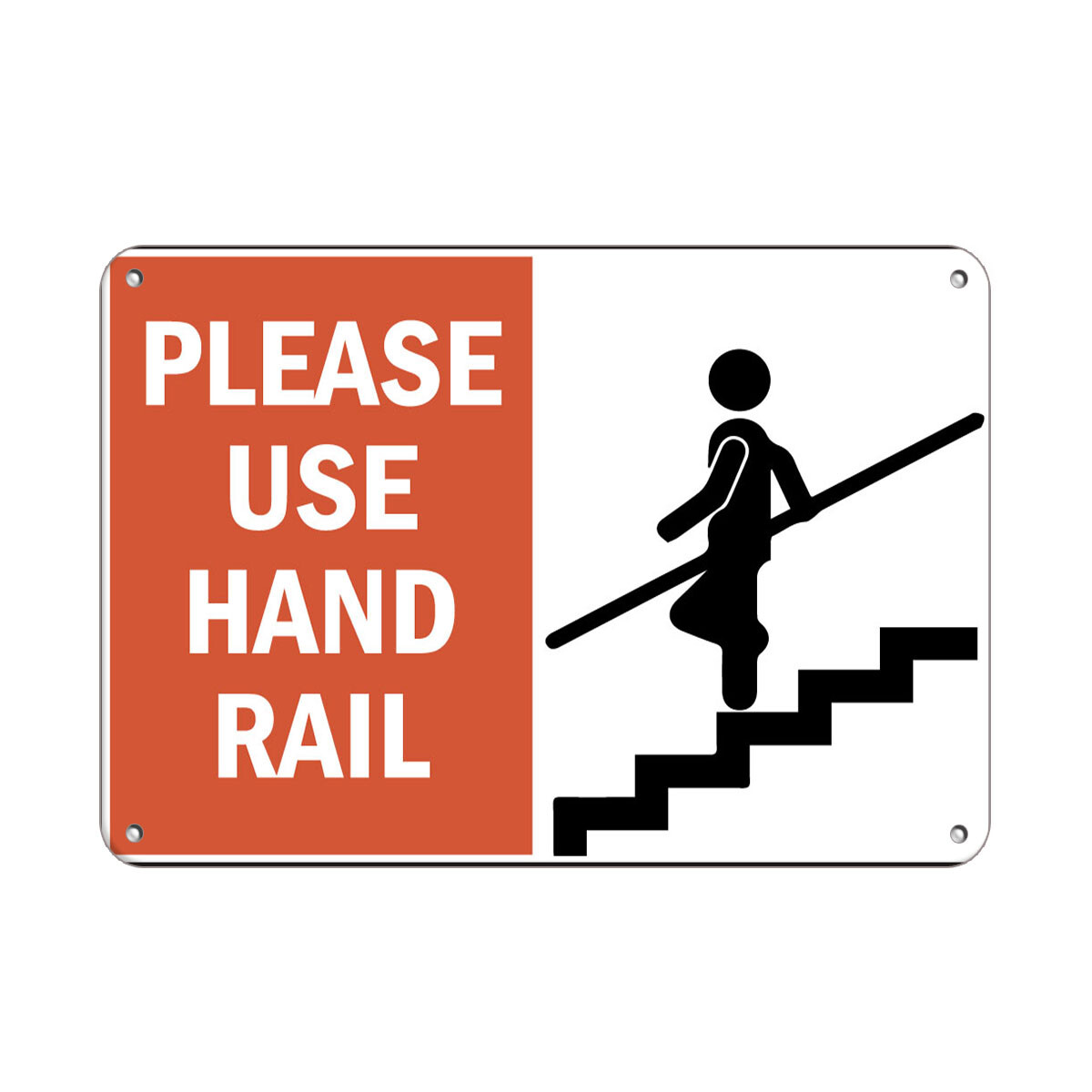 Horizontal Metal Sign Multiple Sizes Please Use Hand Rail Hazard ...