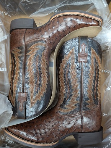 New Ariat Full Quill Brown Ostrich Quantum Primo 10D 10040304 | eBay