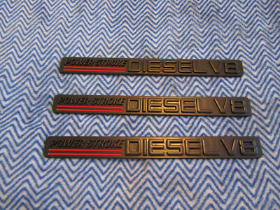 NEW 1999 - 2004 FORD F250 F350 POWER STROKE DIESEL V8 EMBLEMS 3X BLACK ...