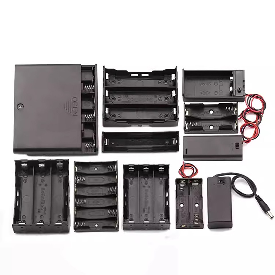 AAA Battery Storage Case AA Battery Holder Box Storage Case Open ...