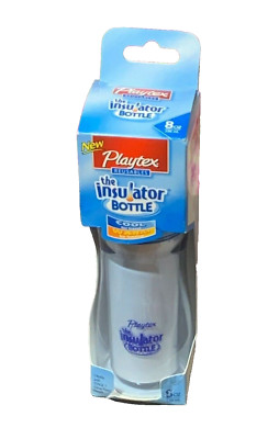Playtex Insulator Nurser Baby Bottle Warm/Cold 8oz Blue | eBay