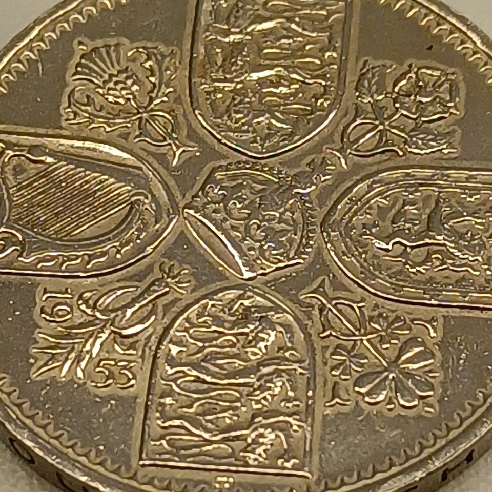 1953 Five Shilling Coin United Kingdom Silver Very Rare | eBay UK