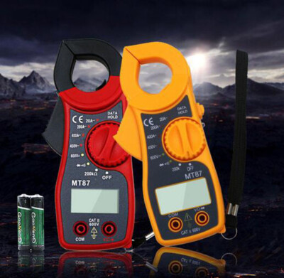 MT87 LCD Digital Clamp Meter Multimeter Ammeter Voltmeter Resistance ...