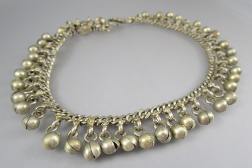 Vtg Silver Tone Dangling Bells Belly Dancing India Indian 10 1/4" Anklet 9514 | eBay