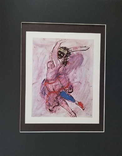 Marc Chagall Firebird "Dancer" Mounted Offset Color Lithograph 1969 ...