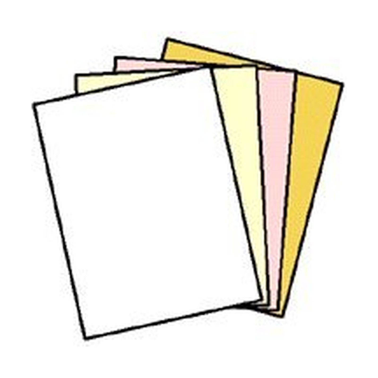 125 Sets of 4 Part NCR® Paper, 01932, White, Canary, Pink, Gold ...