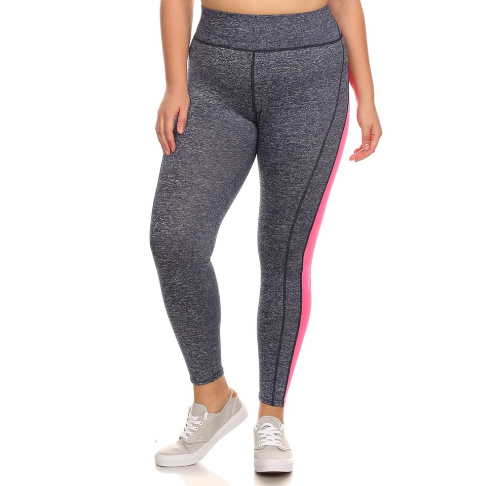 Women Plus Exercise Leggings Running Yoga Sports Fitness Spandex ...