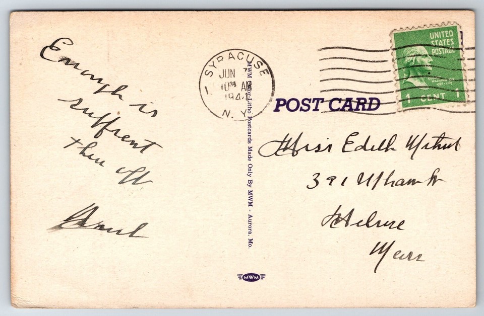Vintage Postcard POSTED And, Some Old Cancelled Stamps With Letters ...