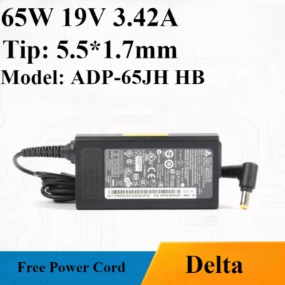 Delta 65W 19V 3.42A Laptop Charger ADP-65JH HB ADP-65VH D 5.5*1.7mm AC ...