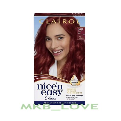 Clairol Nice'n Easy Creme Natural Permanent Hair Dye 6RR Ruby Red ...
