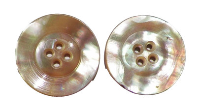 2 Abalone Shell Buttons Victorian Very Iridescent 4 Sew Thru Holes ...