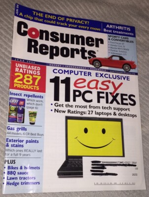 Consumer Reports Magazine June 2006 Computer Exclusive 11 Easy PC Fixes ...