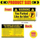 100 Pieces 3.5 x 2 Inches Bad Parking Stickers Parking Violation Cards ...