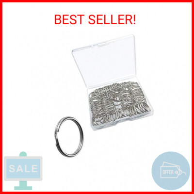 100 Pcs Split Ring, Small Key Rings Bulk Split Keychain Rings DIY Craft ...