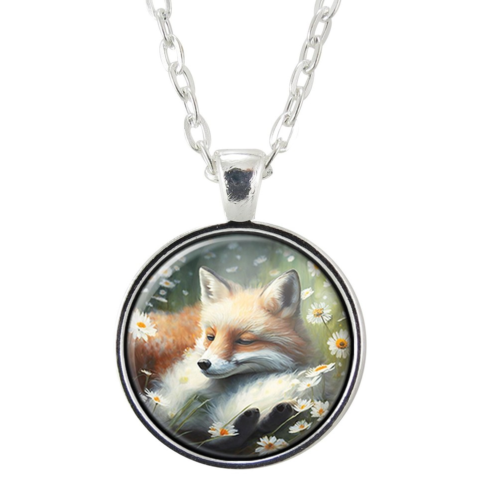 Fox Art Pendant Necklace, Naturecore Woodland Animal Handmade Jewelry ...