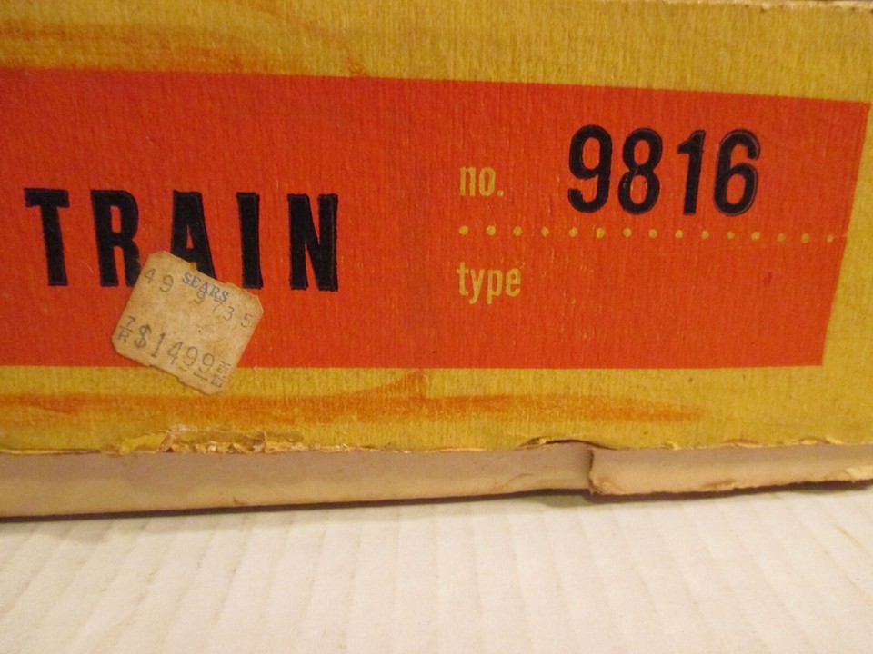 Vintage Marx 9816 Allstate Sears Electric Train Set O Gauge With Box ...