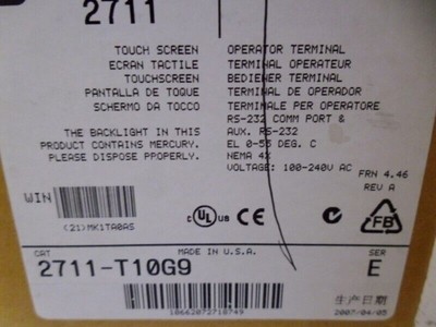 1PCS NEW Allen-Bradley AB 2711-T10G9 Factory sealing | eBay