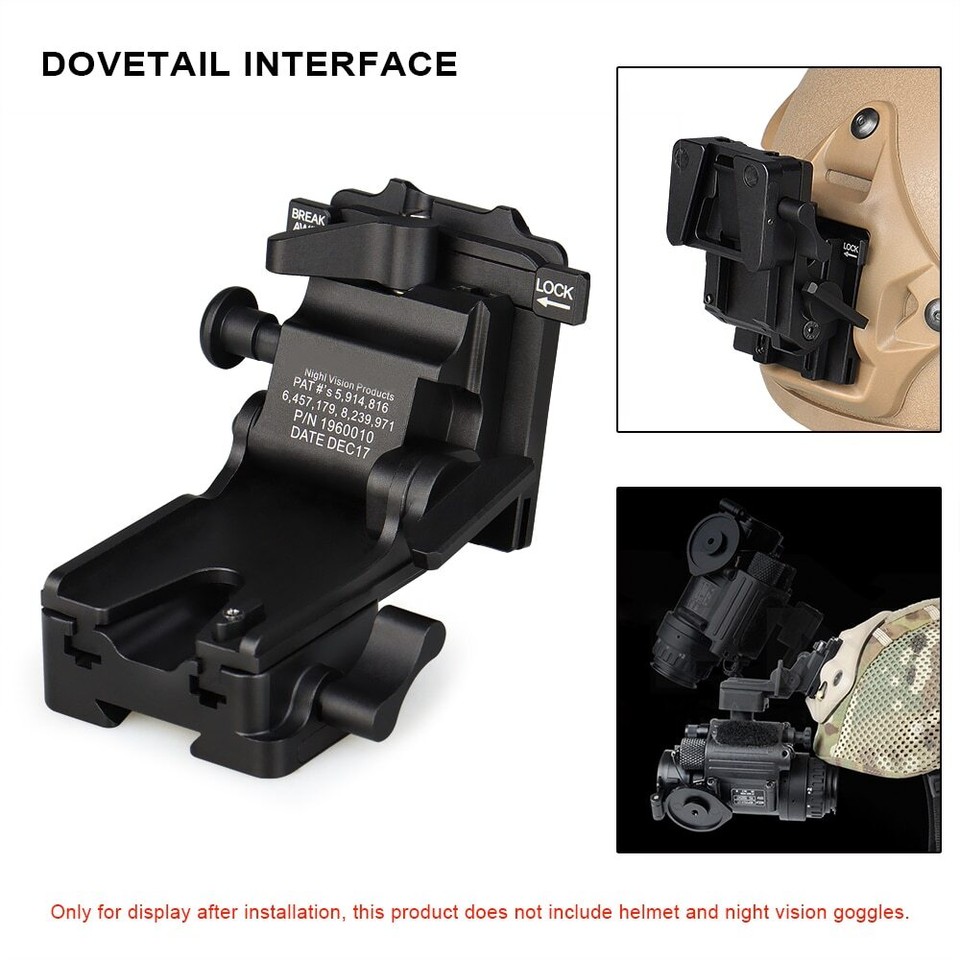 Night Vision Goggles NVG Arm Mount for PVS-7 PVS-14 PVS-15 PVS-18 ...