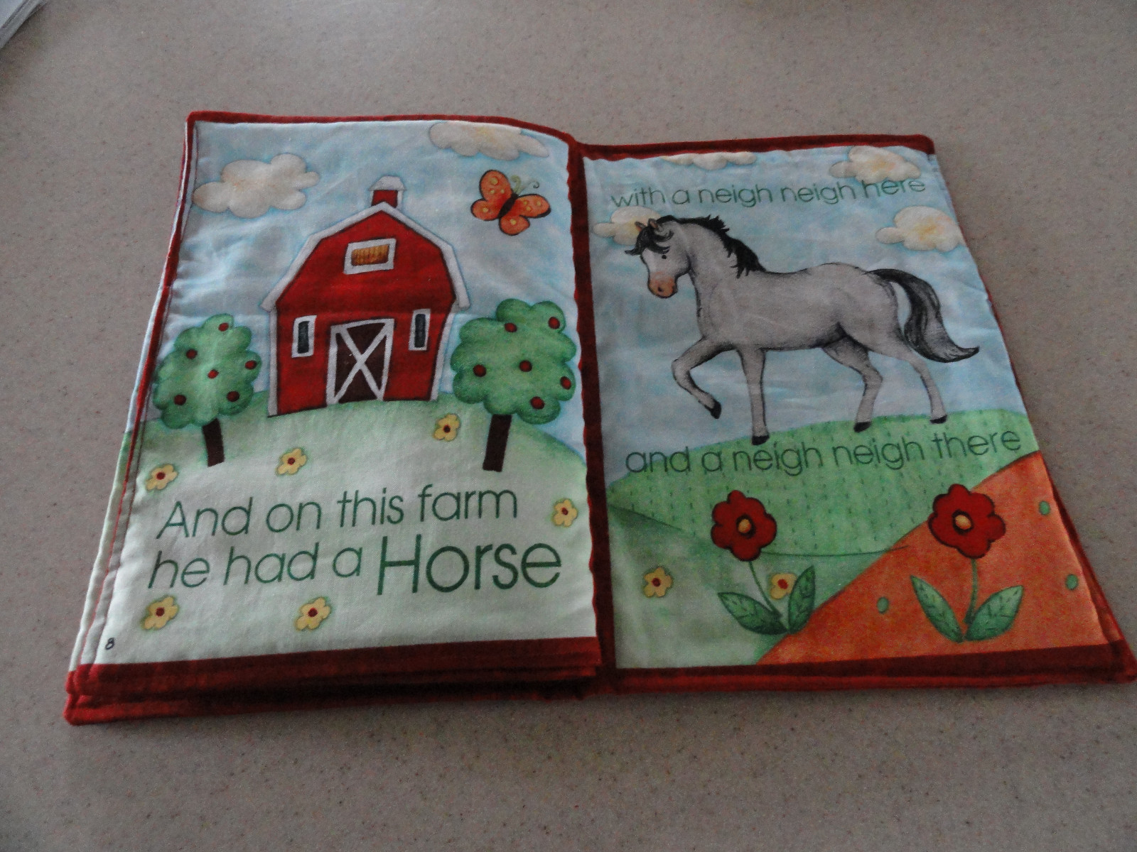 New Handmade/ Home Made Cloth Book Old MacDonald Had A Farm | eBay
