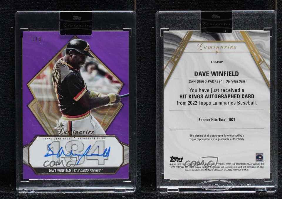 2022 Topps Luminaries Hit Kings Purple 1/3 Dave Winfield #HK-DW Auto ...