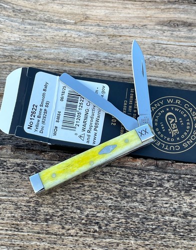 CASE XX ** SFO 2025 YELLOW SMOOTH XX DIAMOND SHIELD BABY DOC KNIVES | eBay